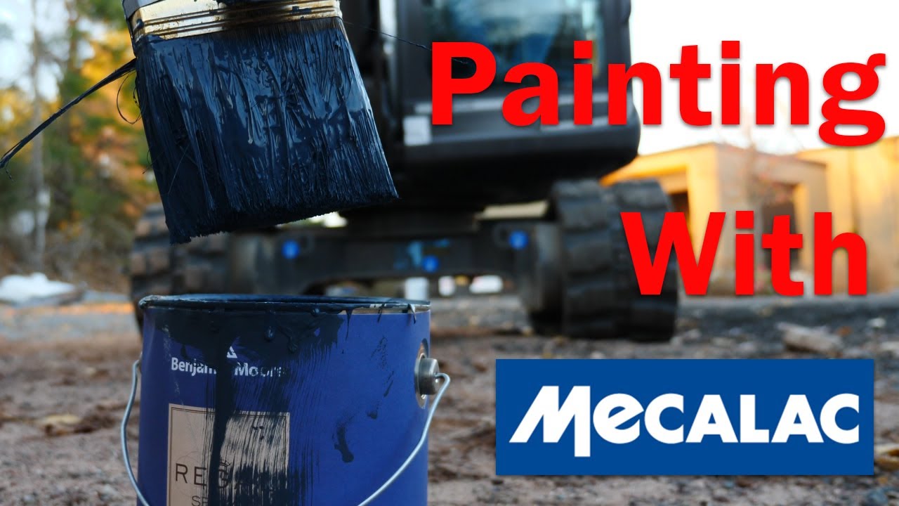 How To Paint With An Excavator - YouTube