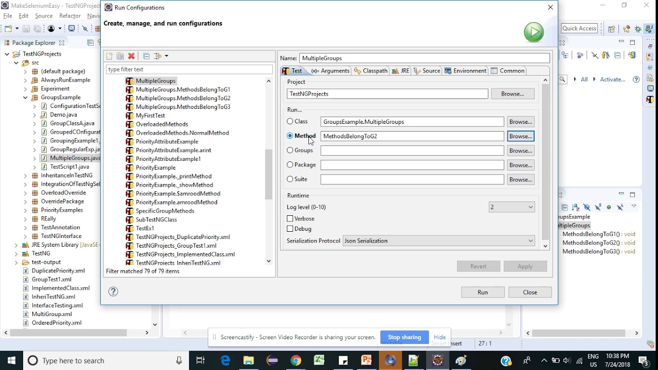 Run Configuration to Run Single Test Method in TestNG Class - YouTube