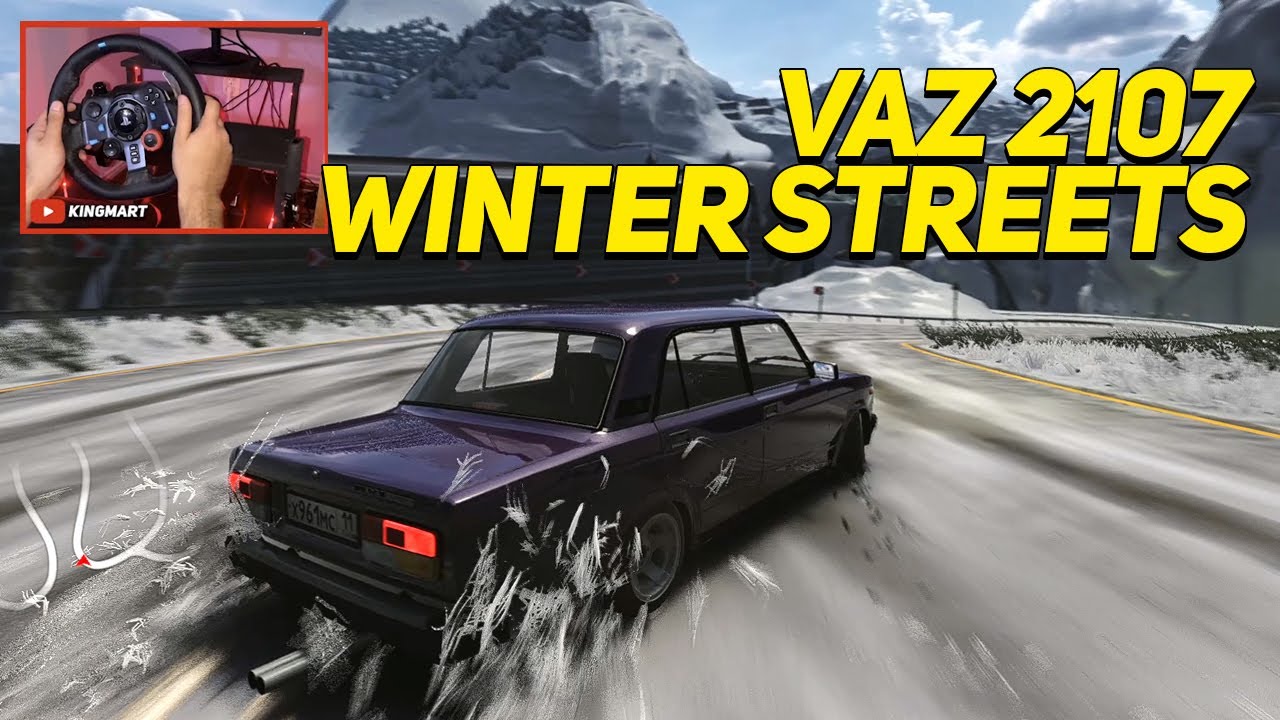 VAZ 2107 at Winter Streets | Assetto Corsa (w/900° Steering Wheel Setup ...
