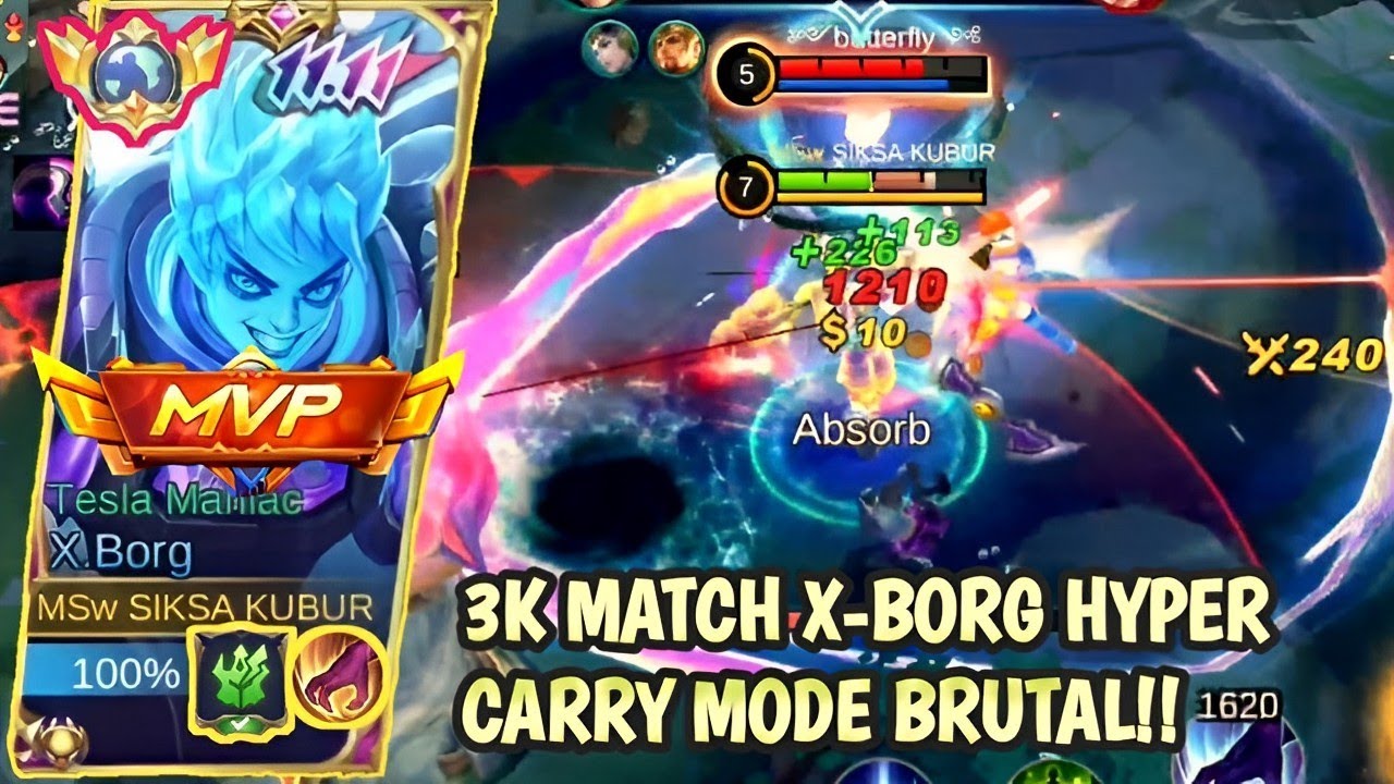 3K MATCH X-BORG HYPER CARRY MODE BRUTAL‼️- BEST BUILD X-BORG 2023 - YouTube