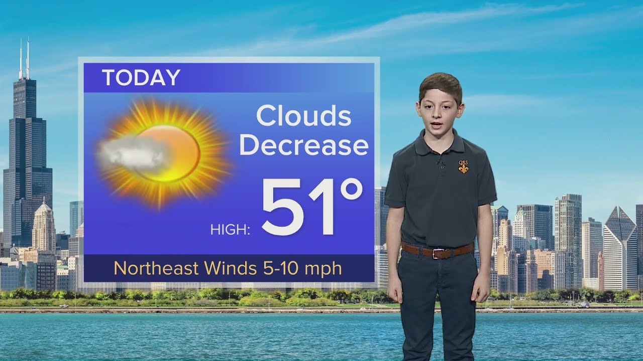 4th grader reports Friday's weather forecast - YouTube
