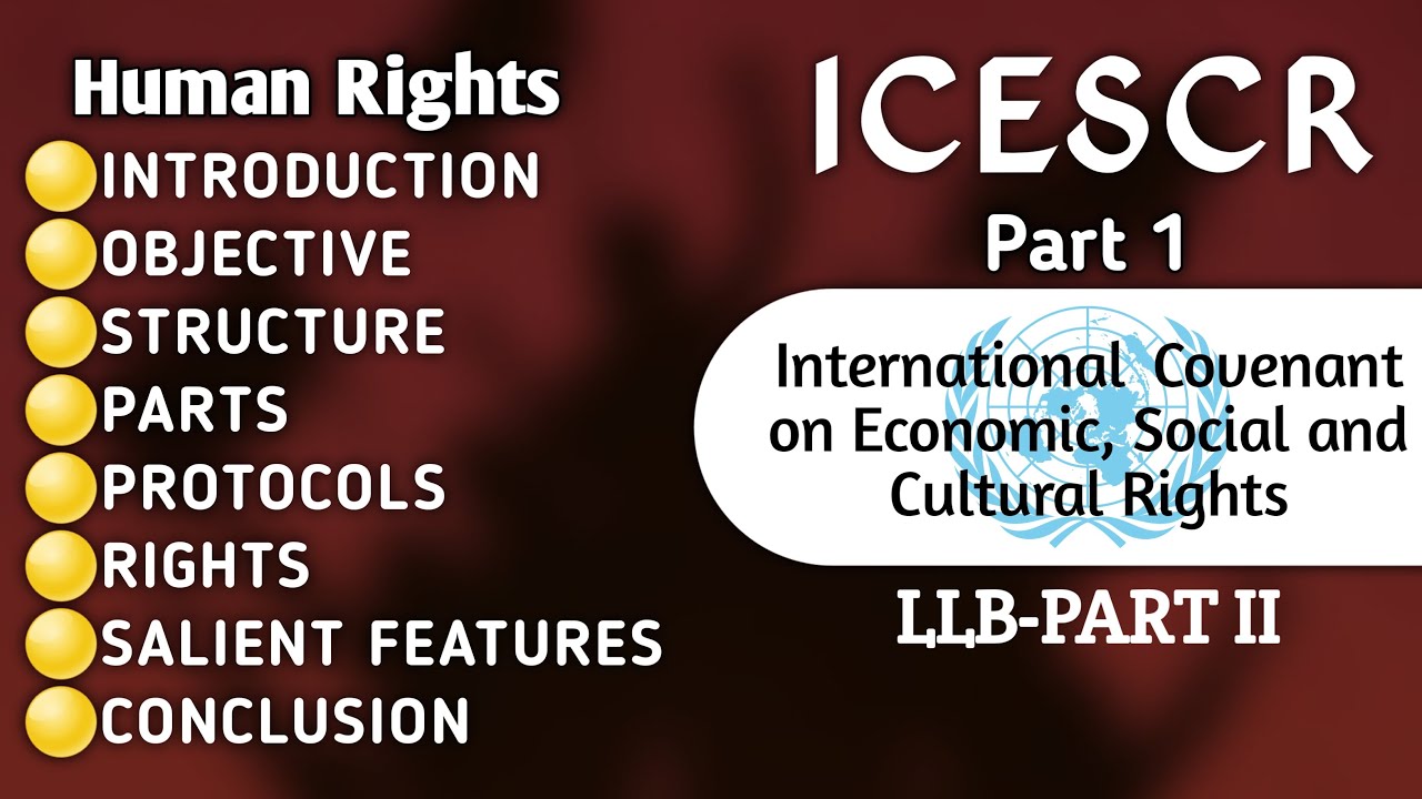 International Covenant on Economic, Social and Cultural Rights - ICESCR ...