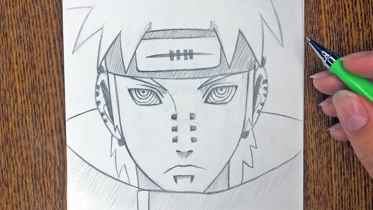 How to Draw Pain (Akatsuki) from Naruto - Easy Step By Step Anime ...