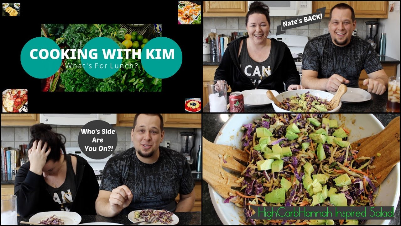What's For Lunch?! | Cooking With Kim & Mukbang! | Almond Crunch Salad ...