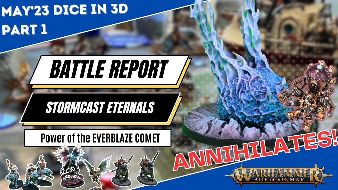 Power of the Everblaze Comet - Warhammer AOS Battle Report🔥 Dice in 3D ...