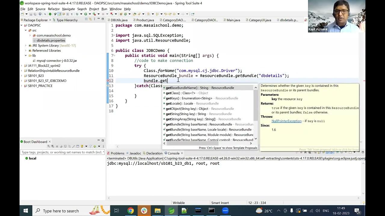 SB101 PSC on JDBC and MySQL - YouTube