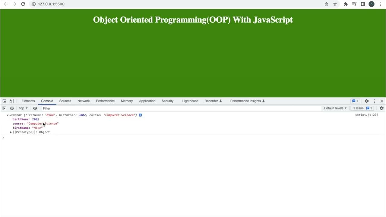 Oop Inheritance Between Classes Constructor Function Javascript Youtube