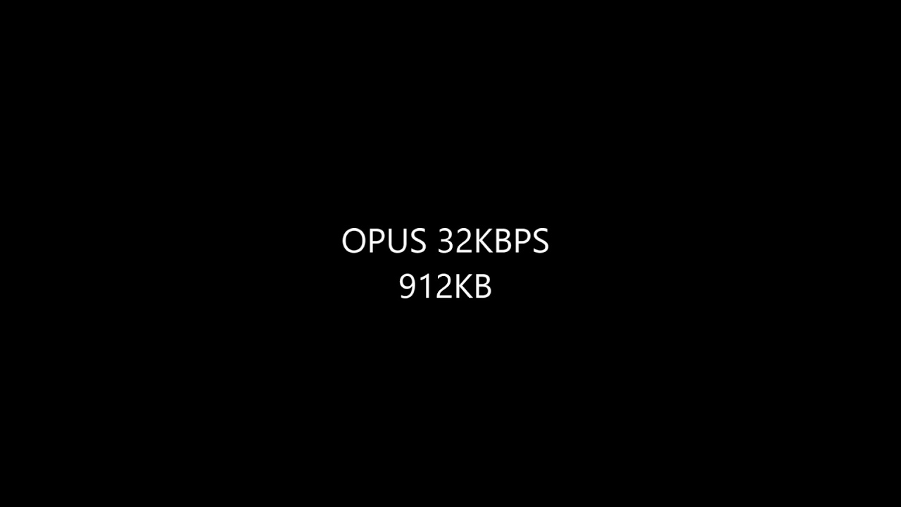 OPUS Bitrate vs. MP3 Bitrate - YouTube