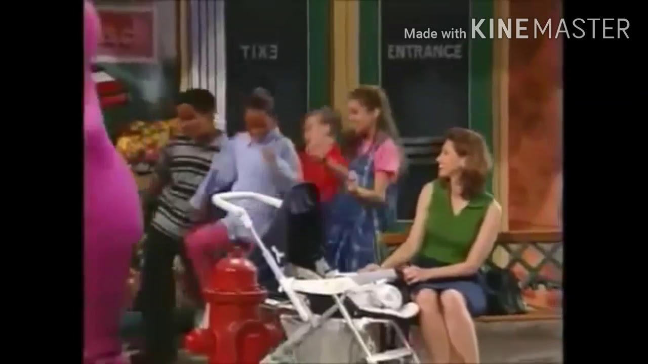 Barney walk around the block karaoke video song - YouTube