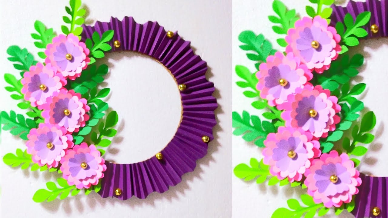 A4 nirmana / Beautiful wall hanging with paper flowers / kadadasi mal ...