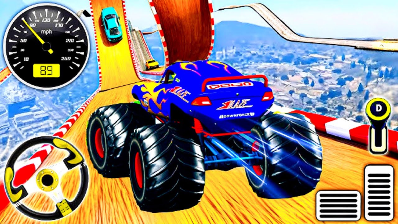 Monster 💩 Truck Mega Ramp Extreme Racing | Monster Truck Stunt Extreme ...