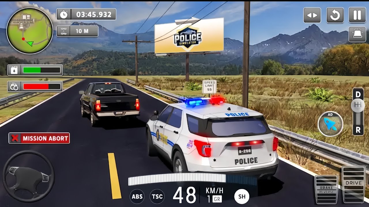 😎Police Car Chase Simulator 3D Game - Real Cop Cars Driving Simulator ...
