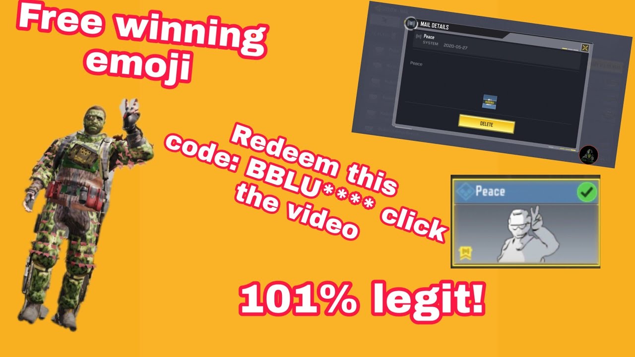 Redeem code in call of duty mobile / free winning emoji / just enter ...
