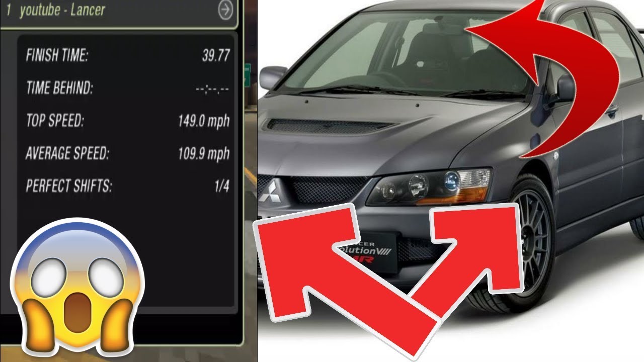 NFS UNDERGROUND 2 LANCER EVO 8 SPEED TEST - YouTube