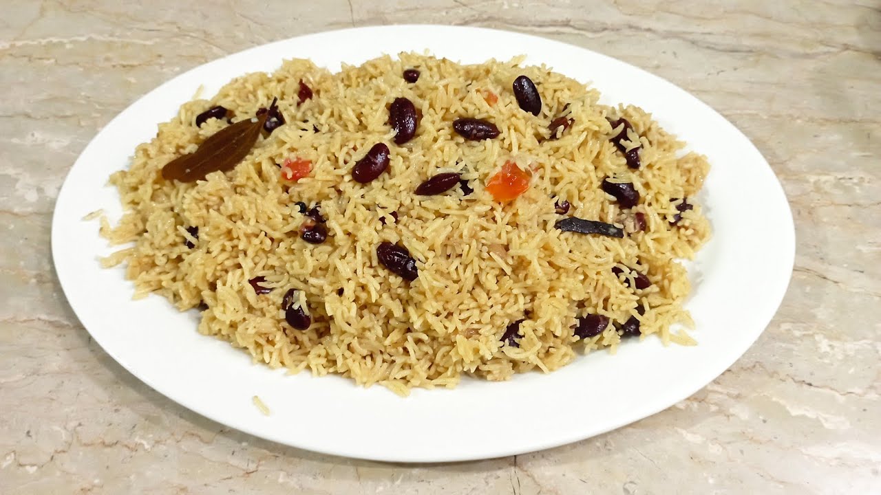 Lobia Pulao Recipe Rajma Pulao How to make Easy Method Red Beans Rice ...