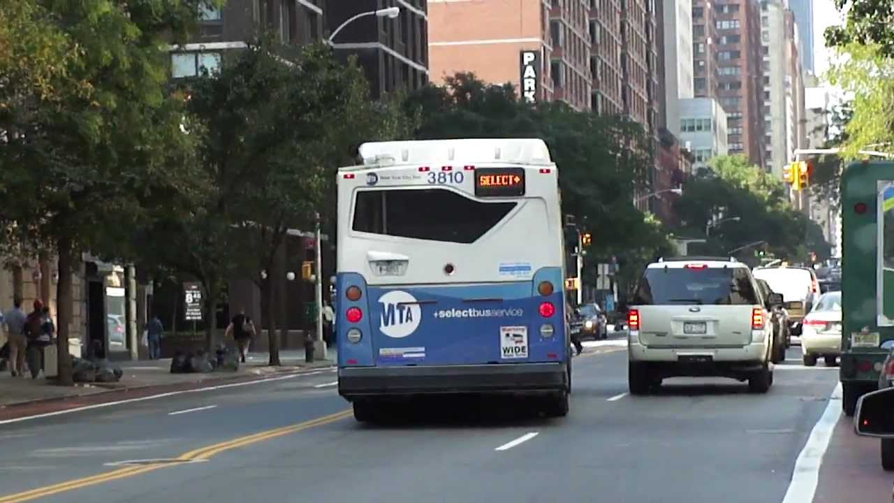 MTA NYCT Bus Orion VII HEV #3810 M34 +Select Bus Service+ departing 1st ...