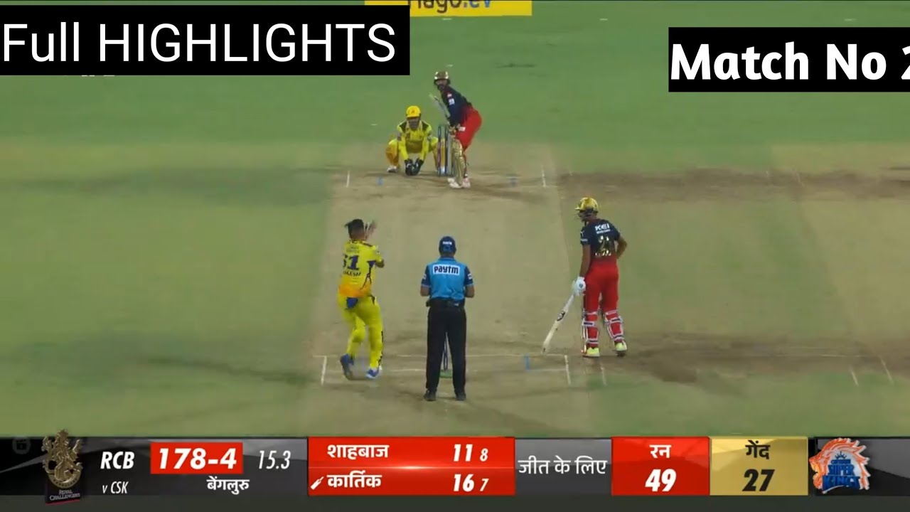 CSK vs RCB full HIGHLIGHTS - YouTube