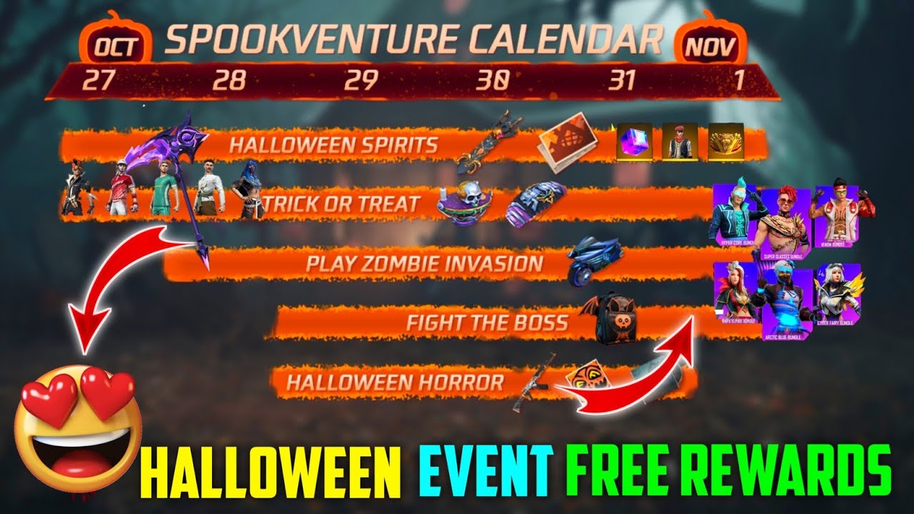 HALLOWEEN EVENT IN FREE FIRE NEW EVENT | HALLOWEEN EVENT CALENDER 2022 ...