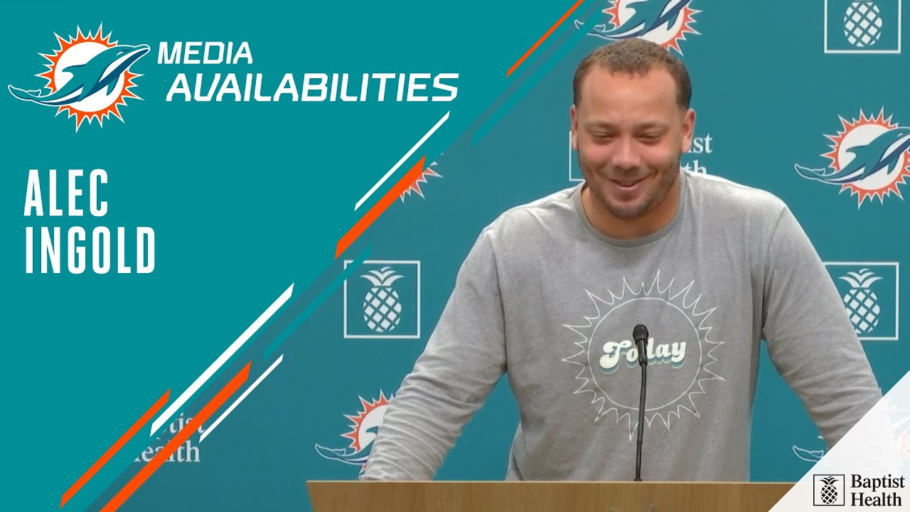 Alec Ingold meets with the media | Miami Dolphins - YouTube
