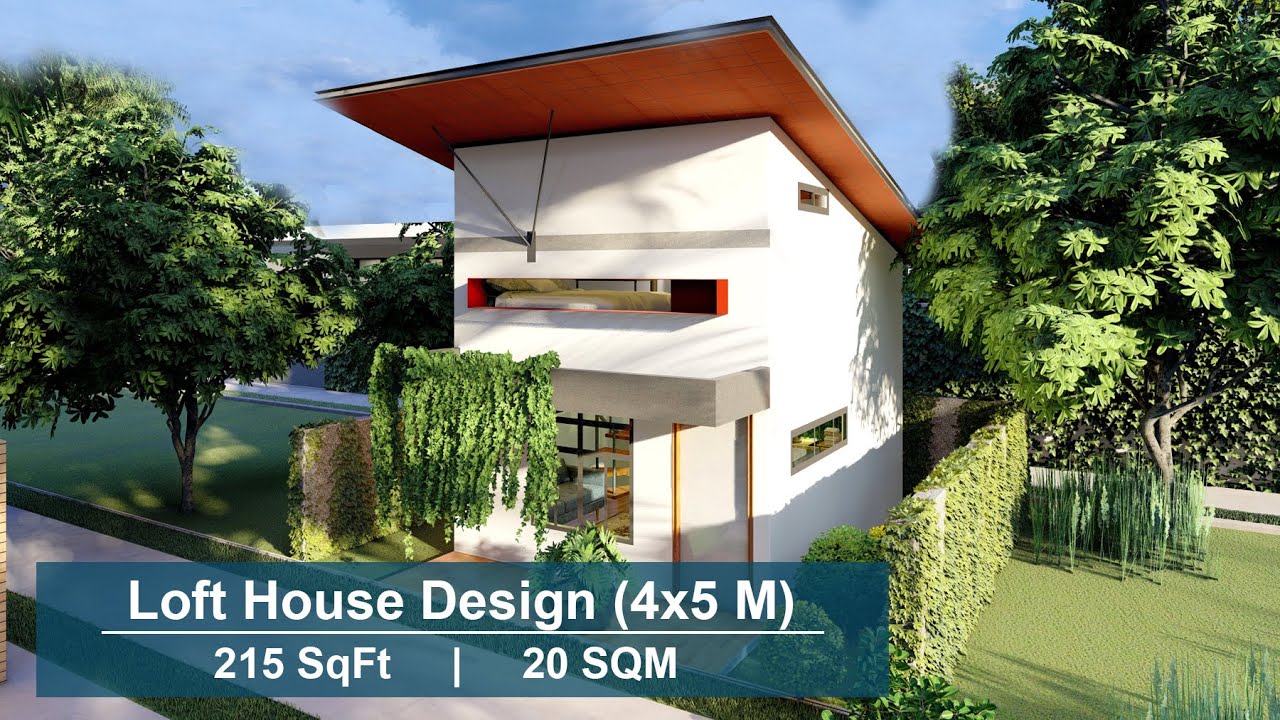 Loft House Design | 4x5 Meters | 20SQM - YouTube