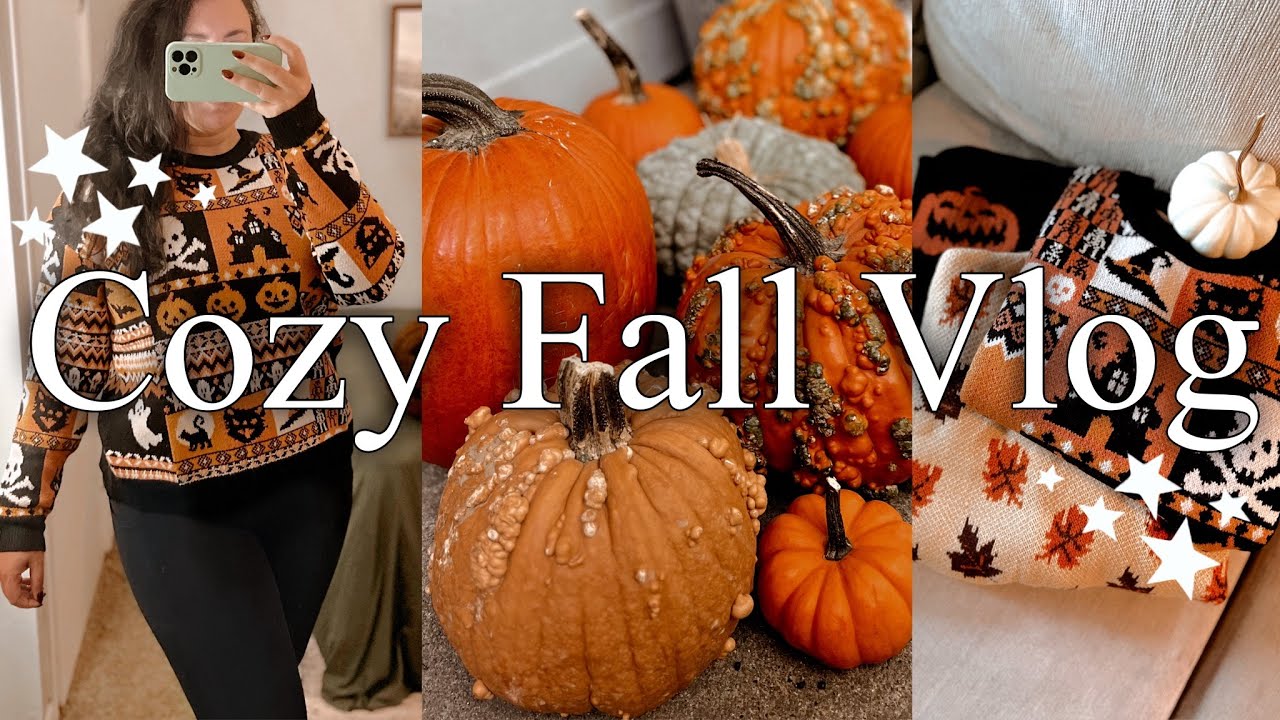Cozy Fall Vlog 🍂🎃 | Fall Haul | Real Pumpkins | Halloween Shopping| Aug ...