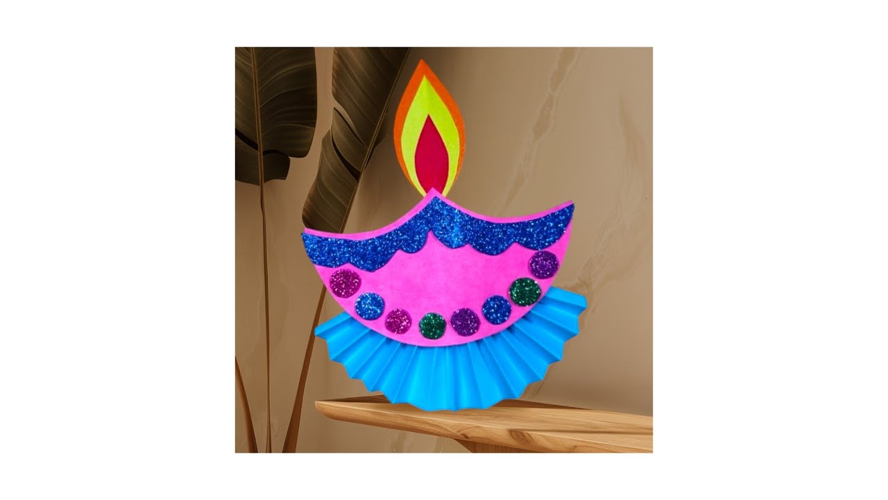 Diya paper craft ideas home | how to make diya with paper | diwali take ...
