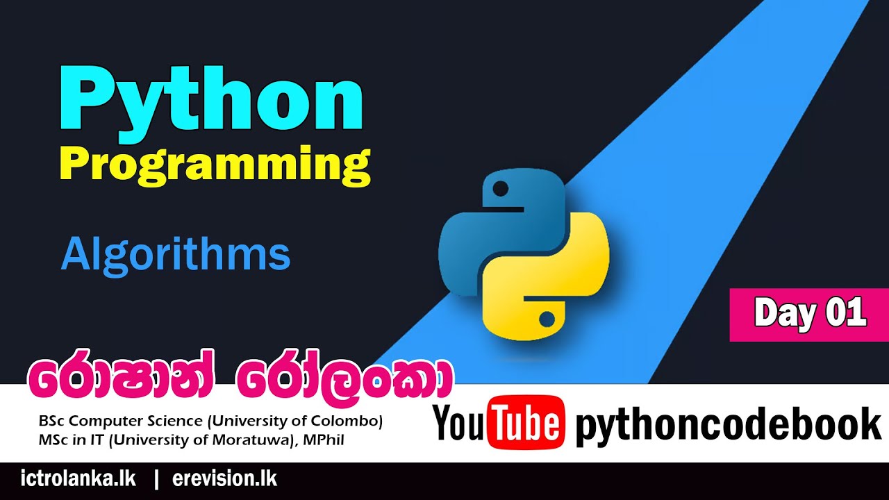 Python Programming - Algorithms (Day 01) - YouTube