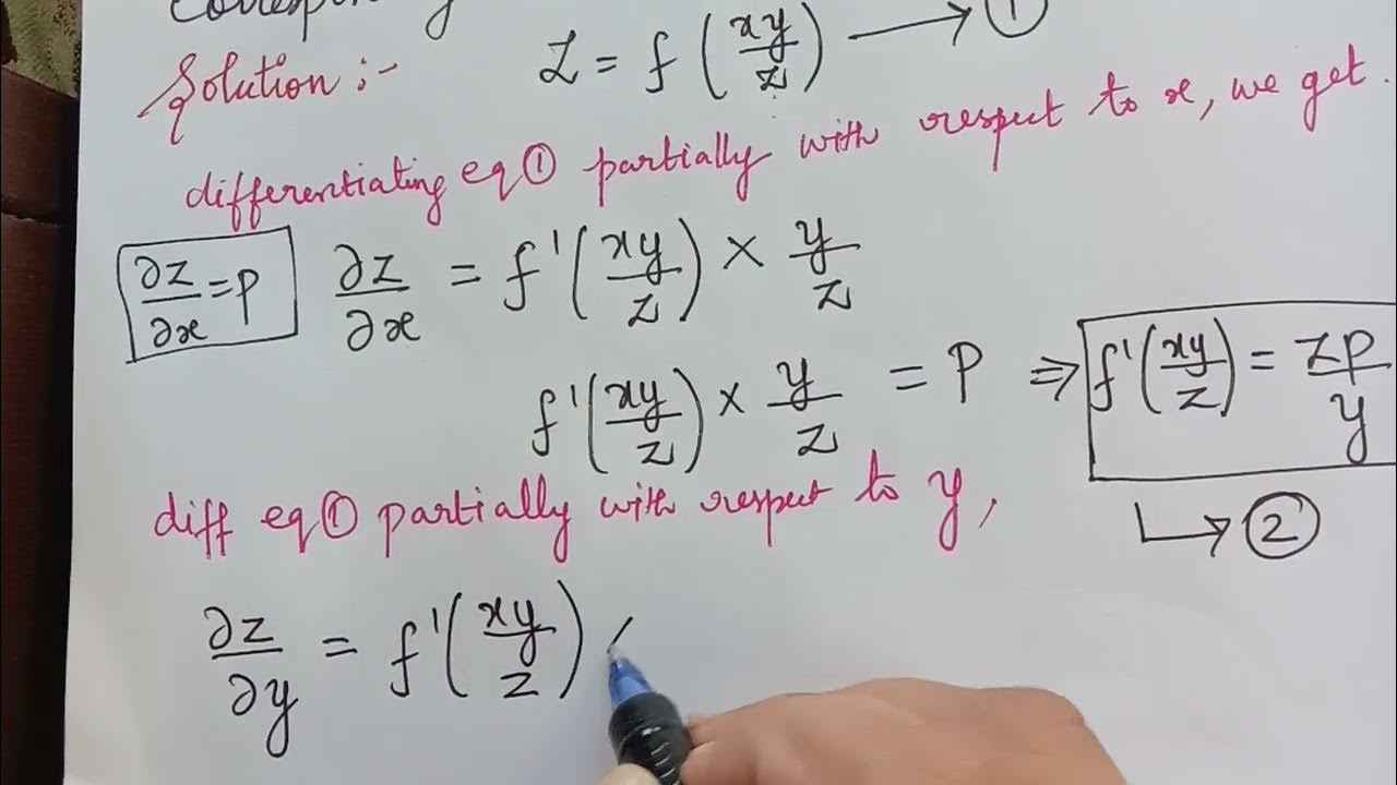 formation of partial differential equations by eliminating arbitrary function || problem 2&3 ...