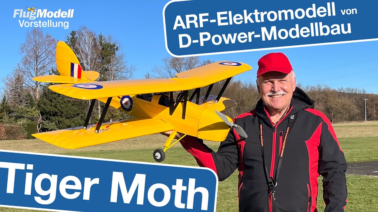 Phoenix Tiger Moth elektrisch von D-Power mit 1,4 m Spannweite - aus ...