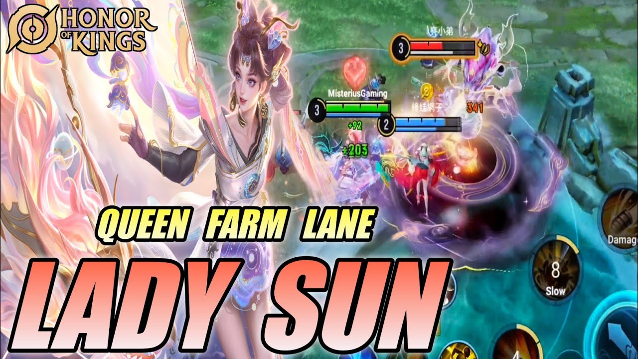 LADY SUN Queen of Farm Lane | Technique & Strategy Gameplay - Honor of ...