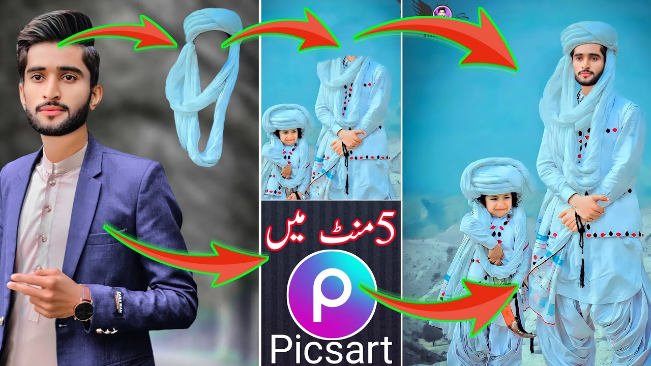 Turban Photo Editing | Picsart New amazing Editing | Balochi Photo ...