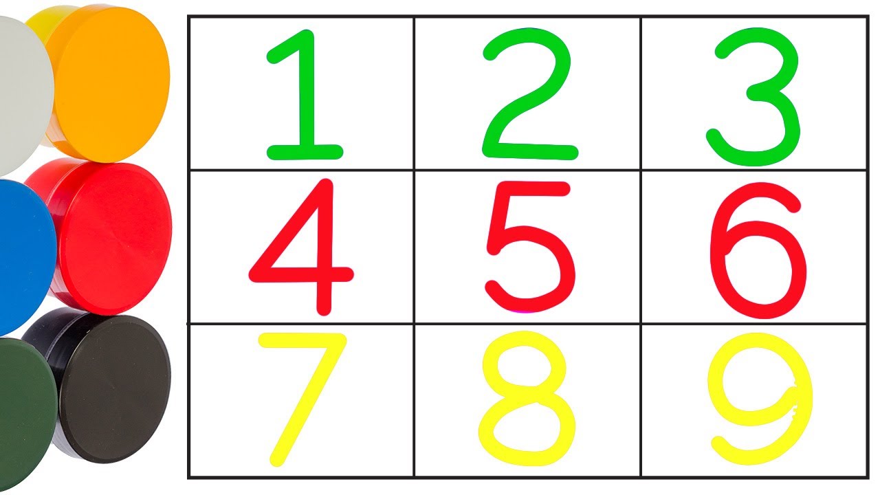 Draw, play and learn numbers from 1 to 9 ! 123 ! Learn numbers ...