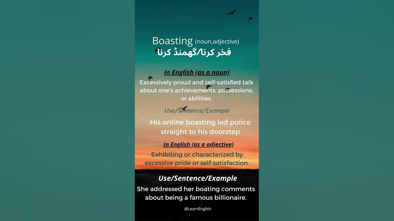 What Is Boasting Boasting Meaning In Urdu English Boasting Word Use what-is-boasting-boasting-meaning-in-urdu-english-boasting-word-use