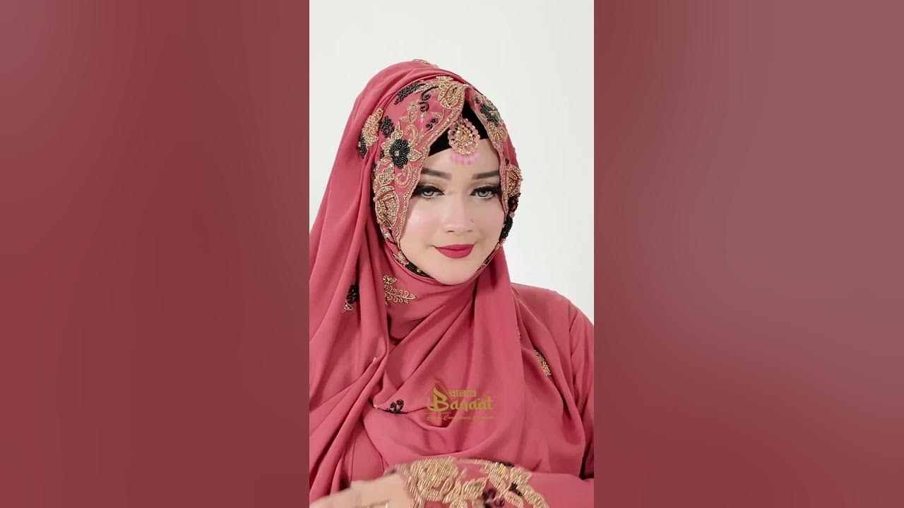BC401 Maroon & Pink color | Banaat Abaya - YouTube