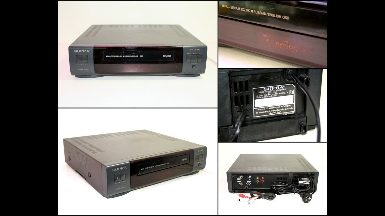 SUPRA SV T21DK VHS VCR Video Cassette Recorder Player (Made in Japan ...