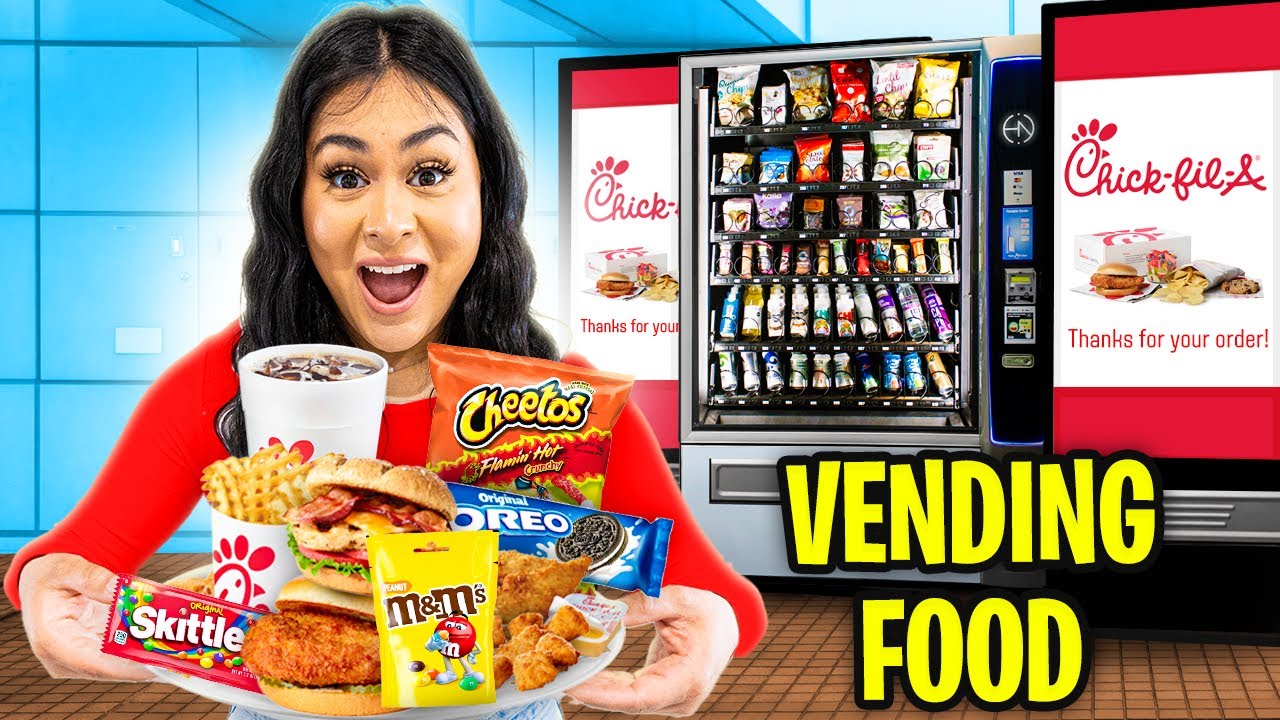 Eating Only VENDING MACHINE FOOD for 24 Hours!! - YouTube