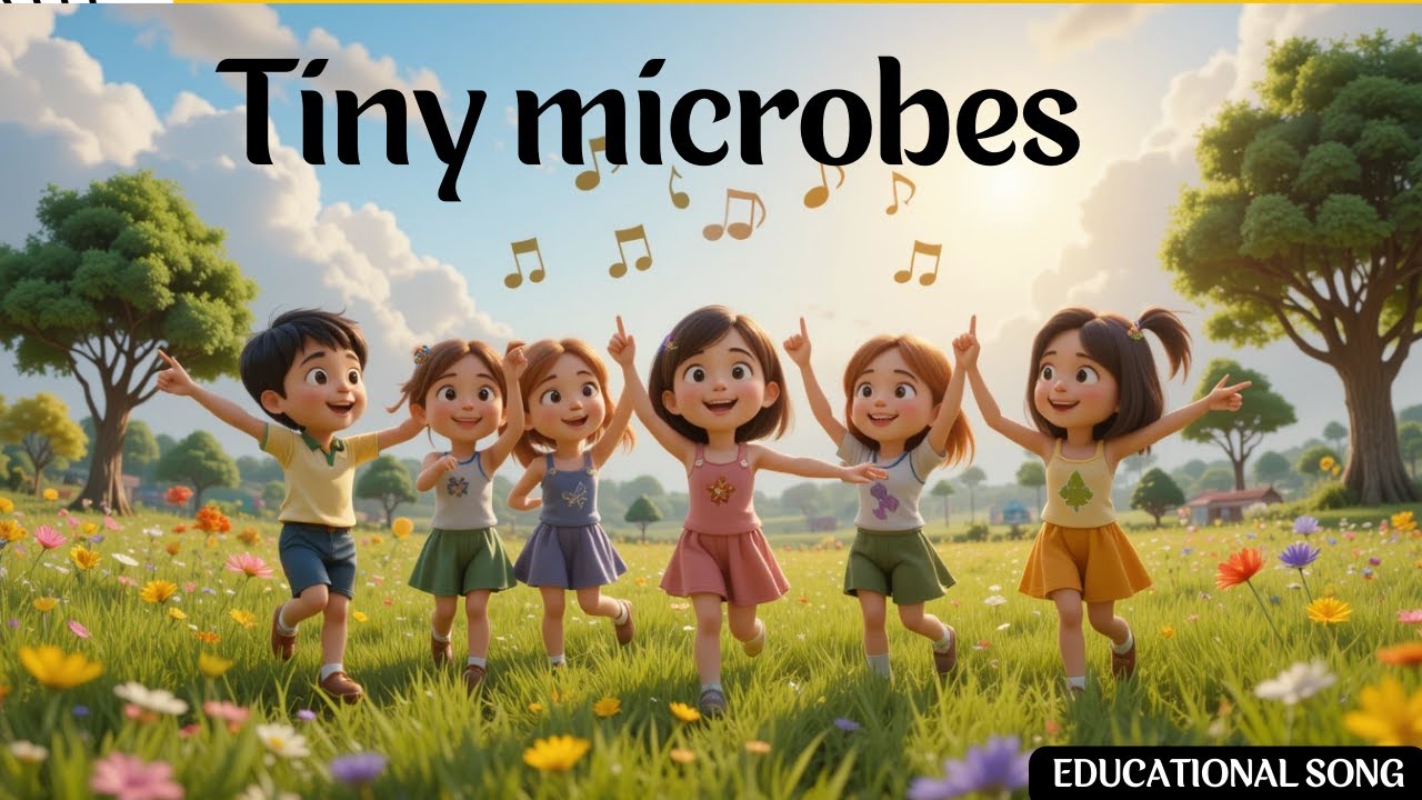 "Tiny Microbes Song for Kids | Fun Science Nursery Rhyme About Bacteria ...