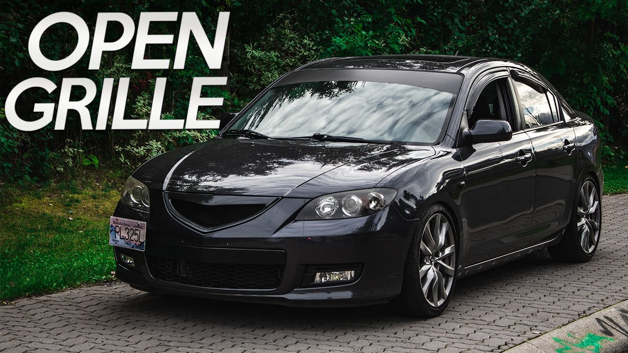 Duraflex OPEN MOUTH GRILLE Install On The MAZDA 3! - YouTube