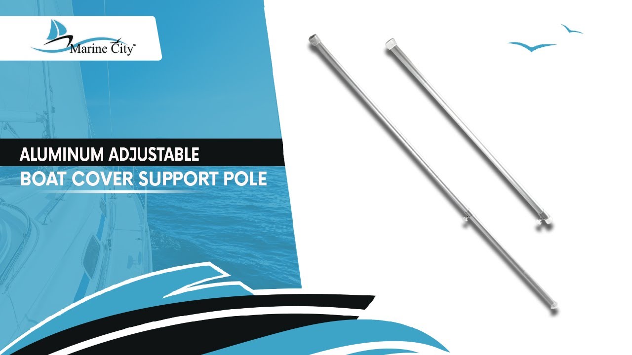 Marine City Aluminum Adjustable Boat Cover Support Pole (38.5” to 73.5 ...