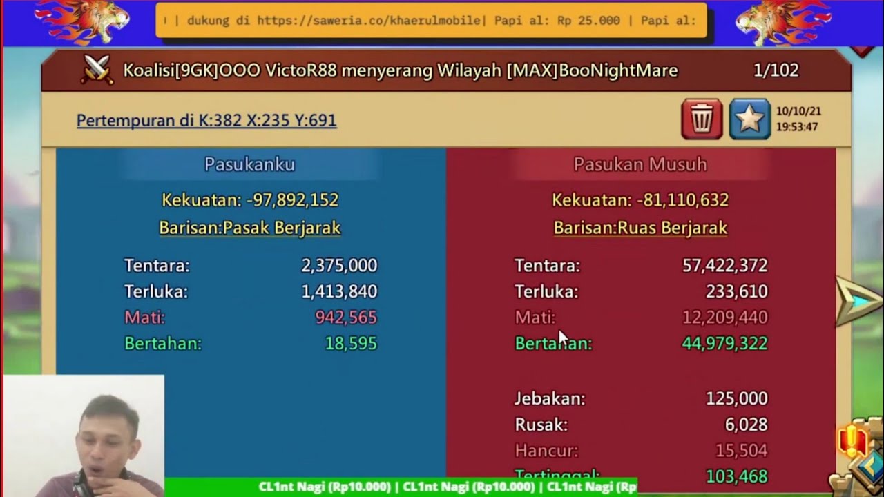 Rally Party Guild Besar OOO JJJ BBB KKK , LORDS MOBILE INDONESIA - YouTube