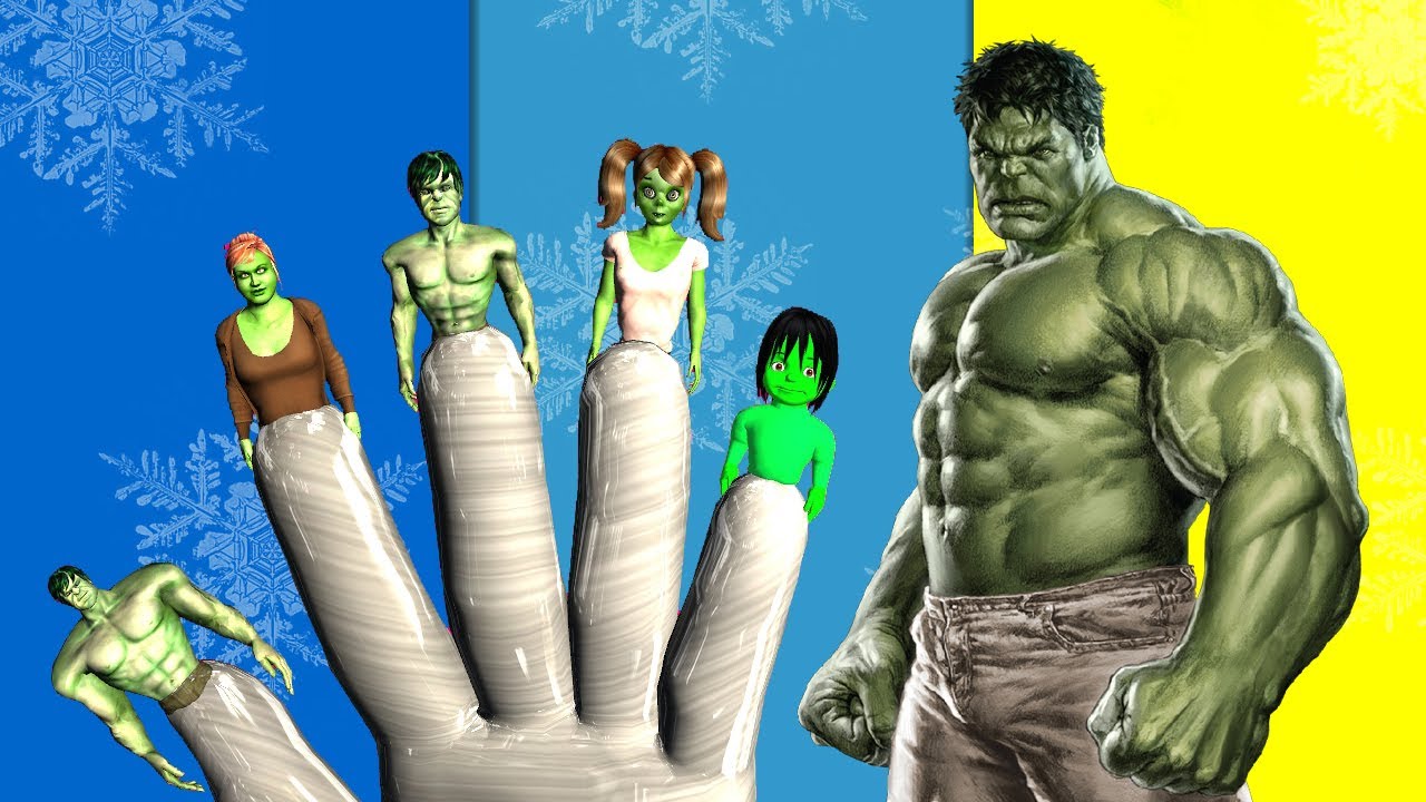 Hulk Finger Family Songs & Nursery Rhymes For Children - YouTube