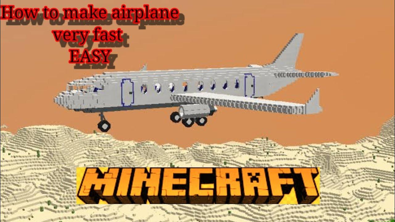 how to make a working airplane in minecraft - YouTube