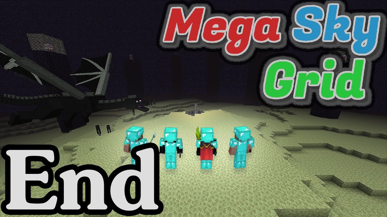 Minecraft - Mega SkyGrid #5 : ไปตีมังกรกัน! - YouTube