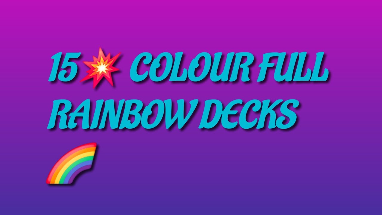 YOU WILL LOVE THESE GORGEOUS. COLOUR FULL DECKS 😍 💕 - YouTube