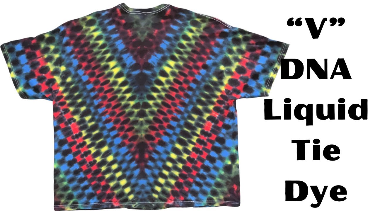 How To Tie Dye: “V” DNA Pattern Liquid Dye 5XL - YouTube