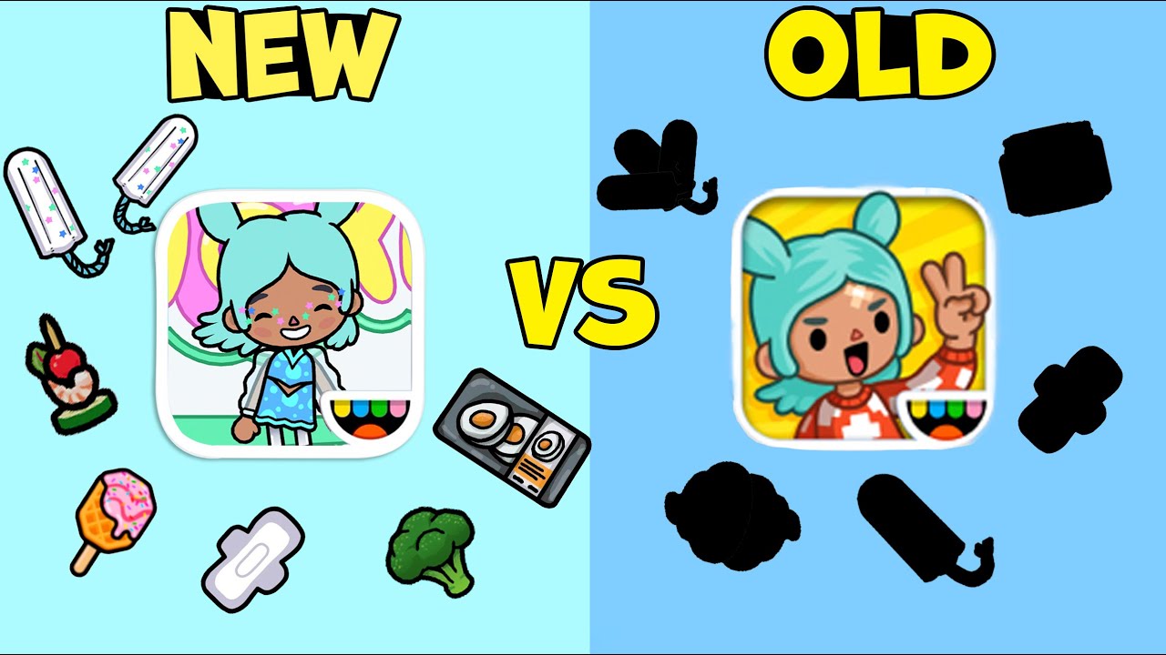 NEW vs OLD Food toca life world! toca boca - YouTube
