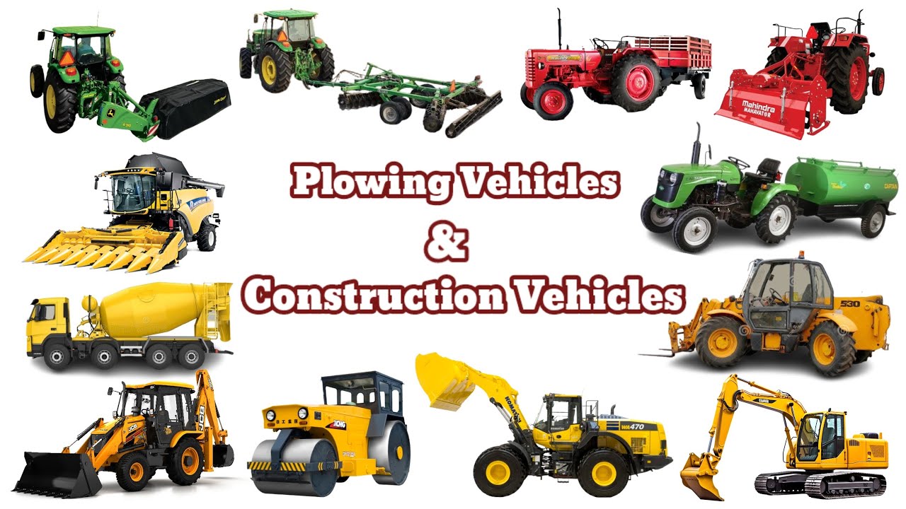 Construction Vehicles & Plowing Vehicles in Action || Construction ...