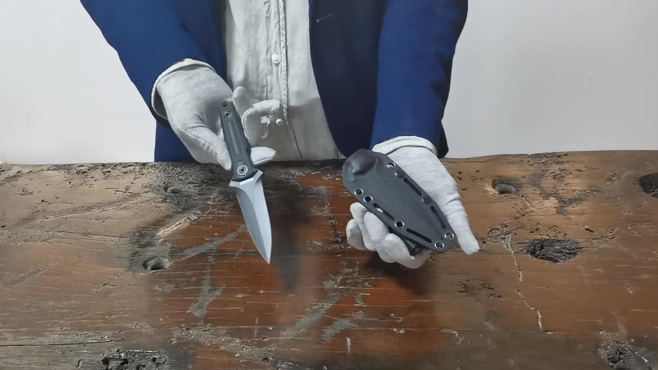 Tactical Knife With Kydex Sheath - POLE.CRAFT TK999 - YouTube