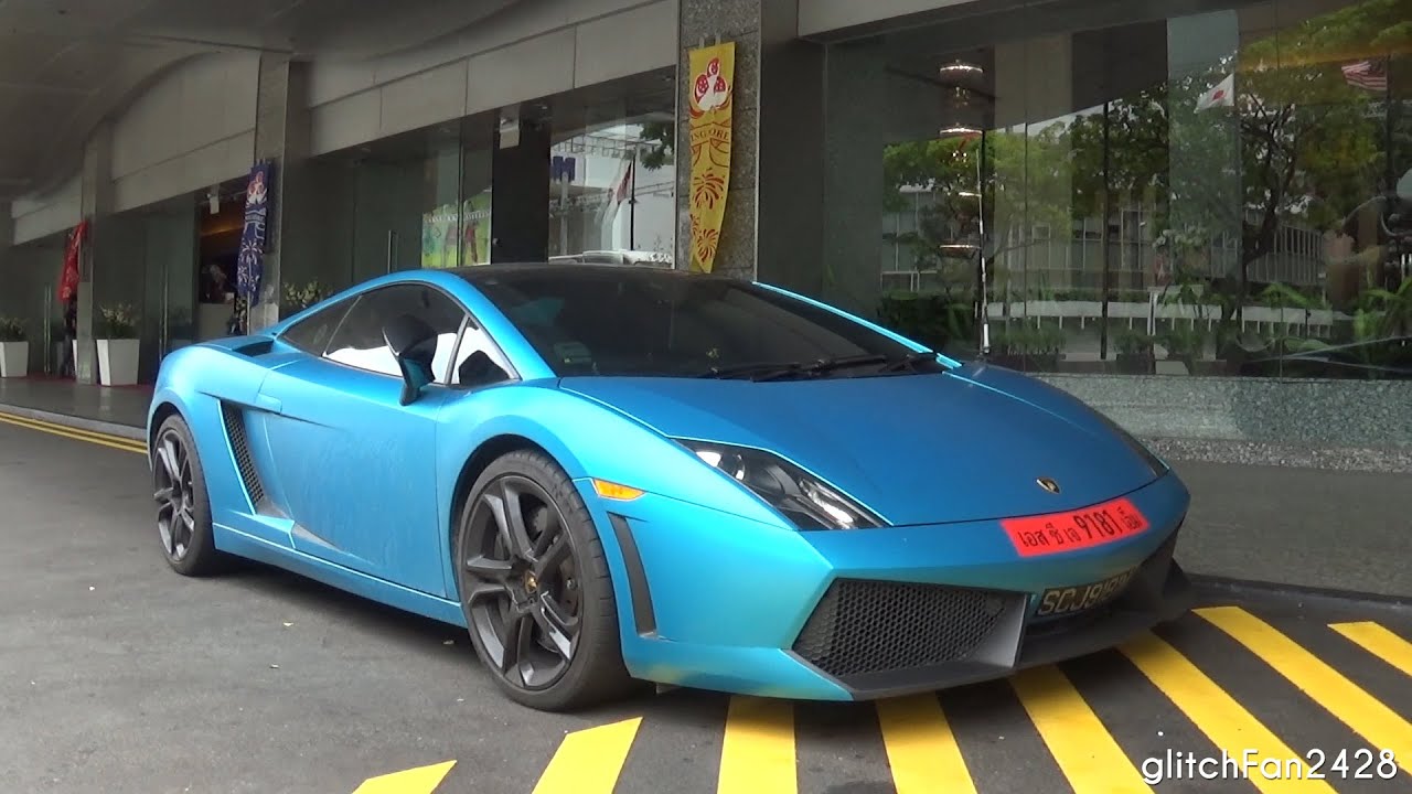 Matte Blue Lamborghini Gallardo - Walkaround - YouTube