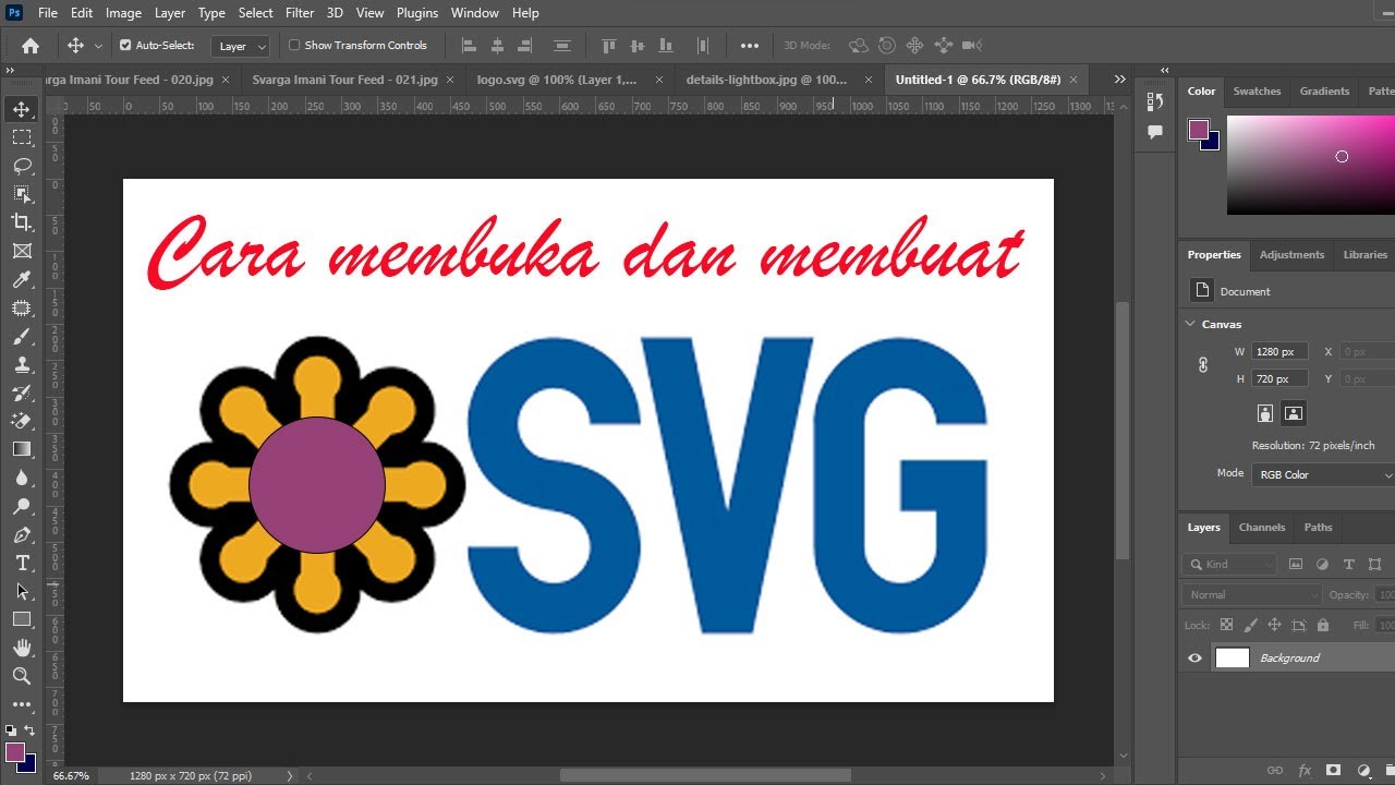Cara membuat gambar image dengan format SVG di Photoshop - YouTube